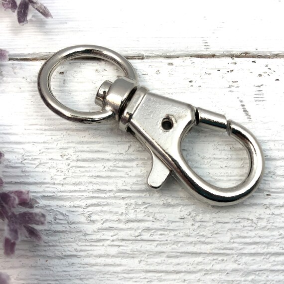 Wristlet Keychain Silver Plated Swivel Snap Hook Swivel Eye - Etsy