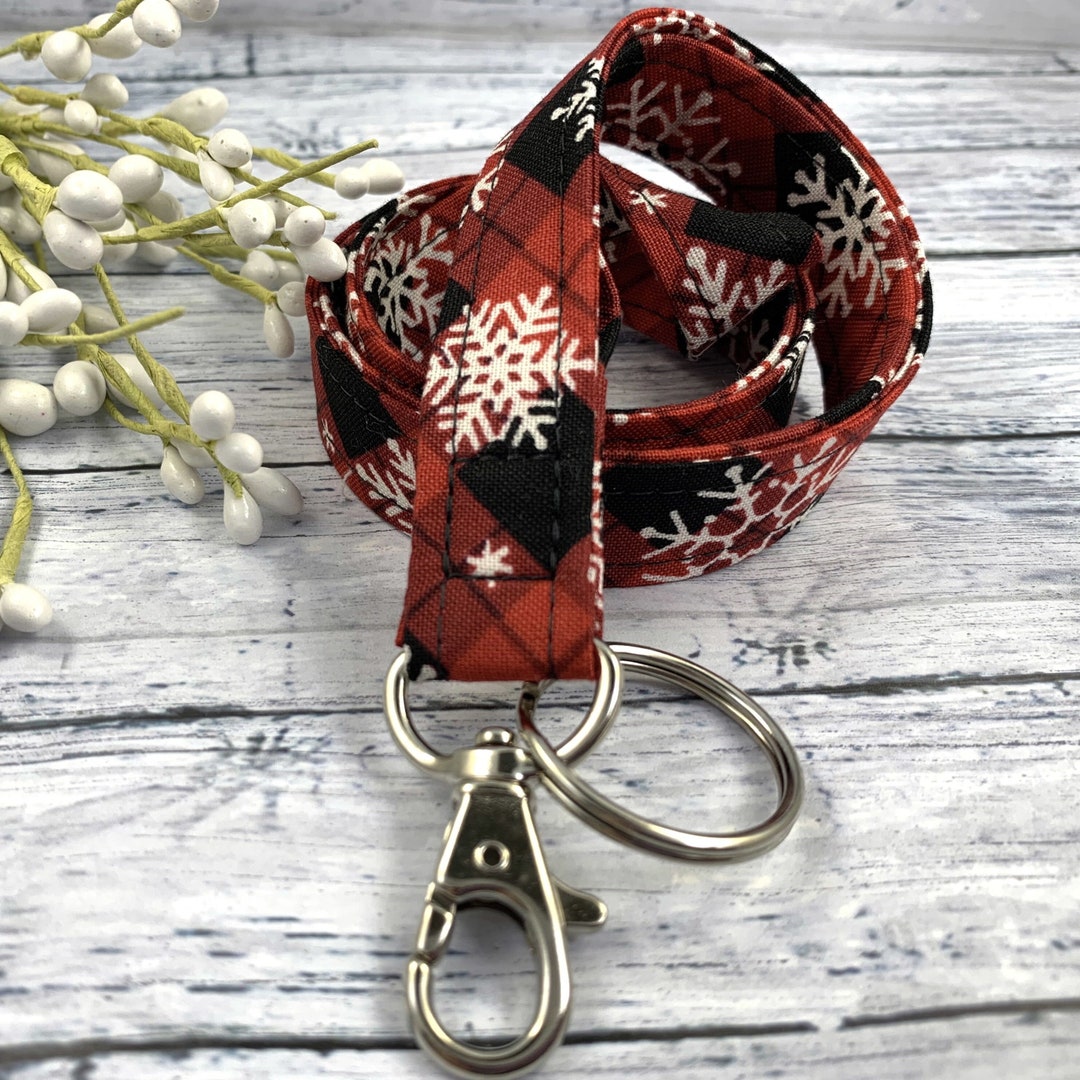 Handmade Snowflake Lanyard, Cute Lanyard With ID Holder, Popular Right ...