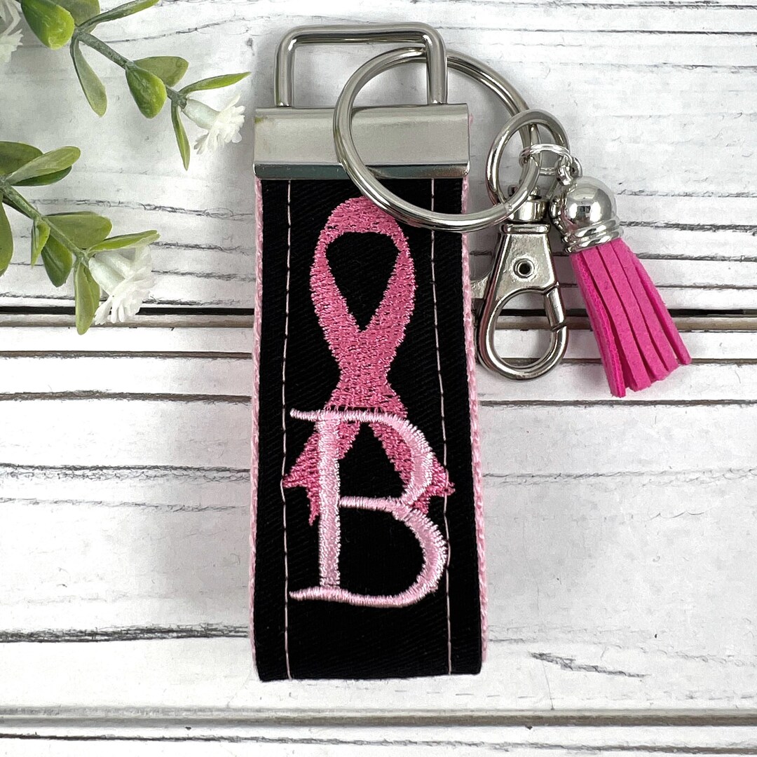 Breast Cancer Keychain, Cancer Gifts, Cancer Ribbon, Cancer Survivor ...