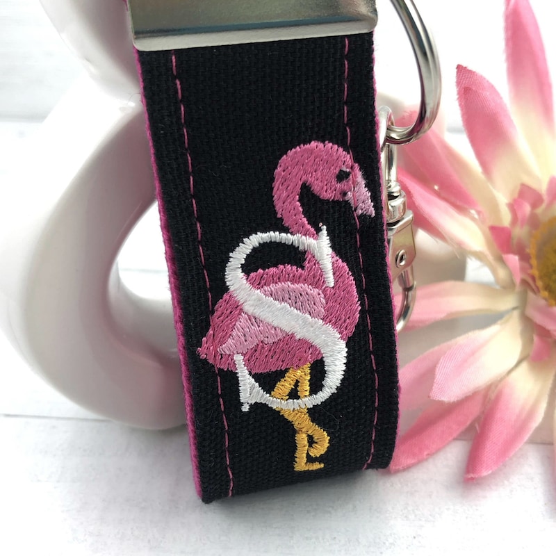 Pink Flamingo Key Chains - Etsy