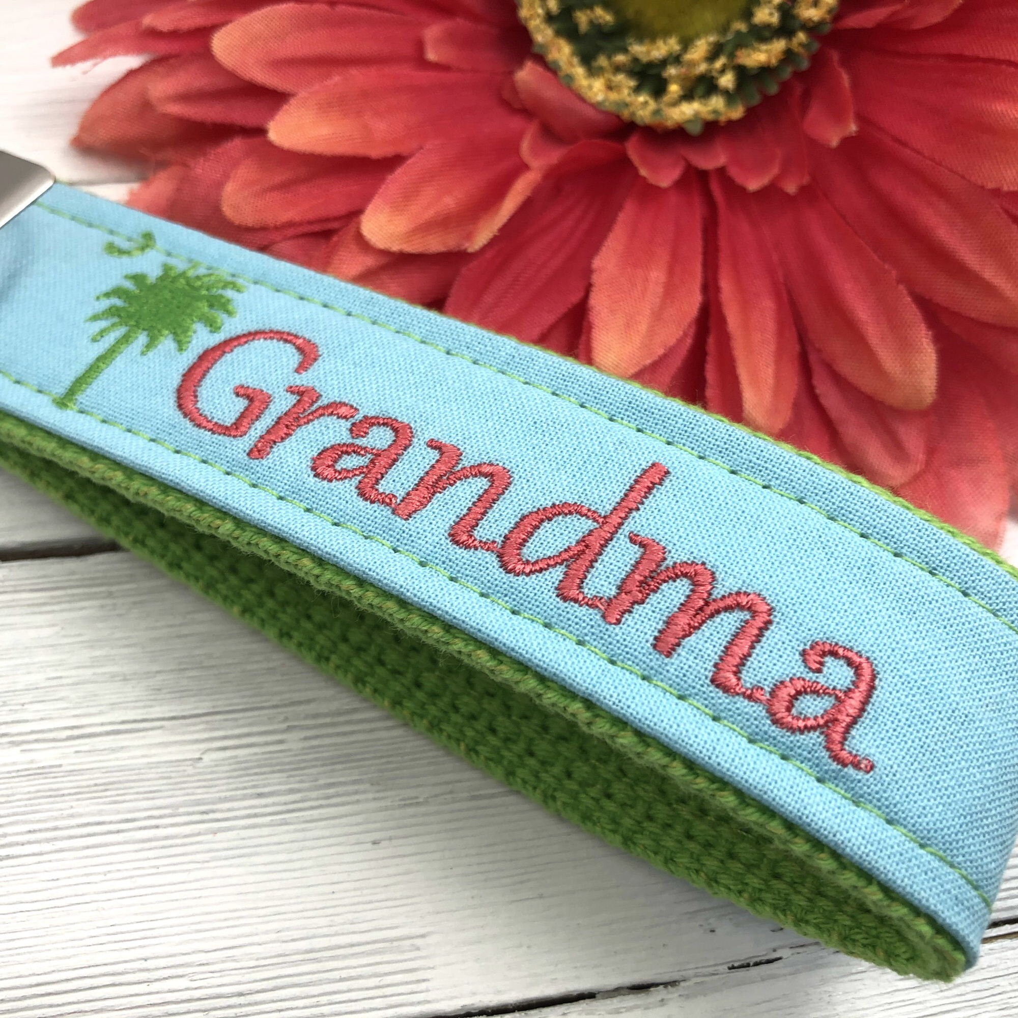 Grandma Keychain, Grandma Gift, Grandma Birthday Gift, Embroidered ...