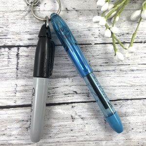 Mini Sharpie and RSVP Pen Set for Lanyard Mini Marker and Pen for Badge ...