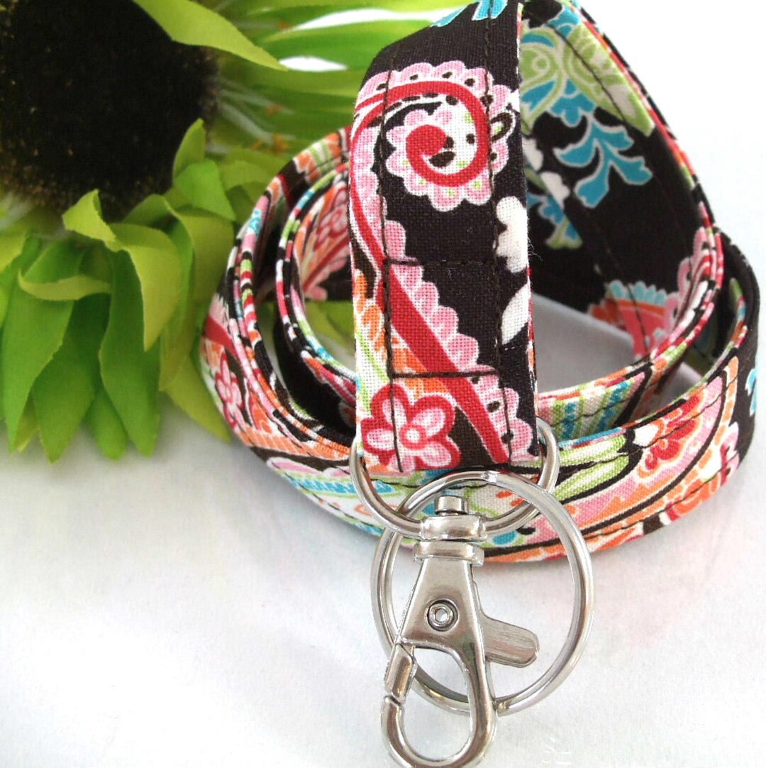 Floral Lanyard, Fabric Lanyard, Lanyard Necklace, Boho Lanyard, Cruise ...