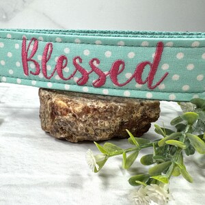 Blessed Embroidered Keychain Key Fob Tassel Charm - Etsy