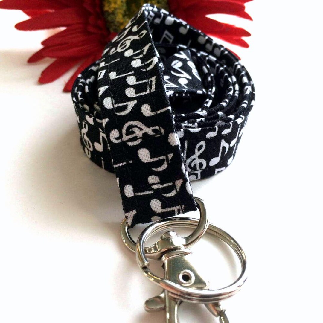Handmade Music Lanyard for Keys, Popular Right Now, Lanyard With ID ...