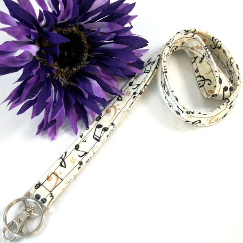 Handmade Music Lanyard for Keys, Popular Right Now, Lanyard With ID ...