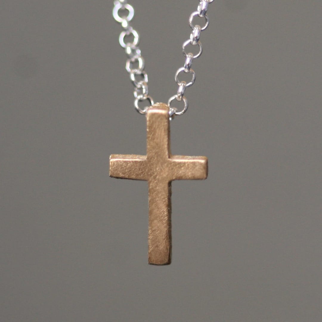 Tiny Cross Necklace - Etsy