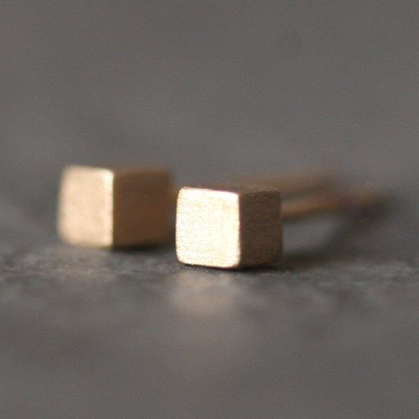 Cube Stud Earrings - Etsy