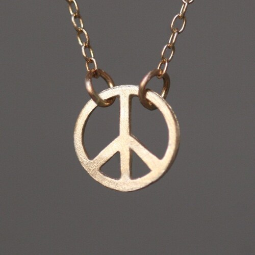 Peace Sign Necklace Hand Gesture Victory Sign Sterling - Etsy