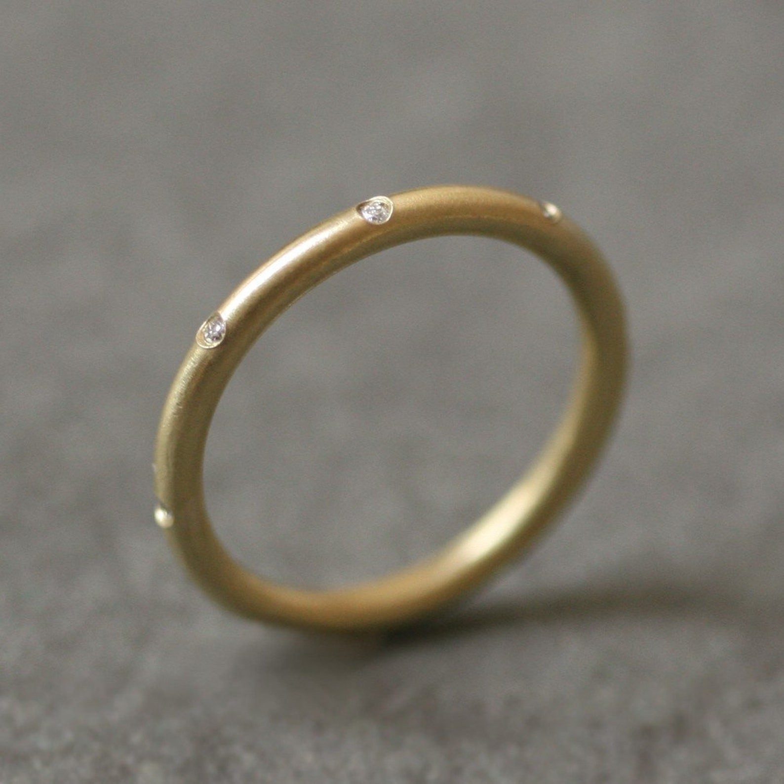 8 Diamond 14k Gold Ring - Etsy