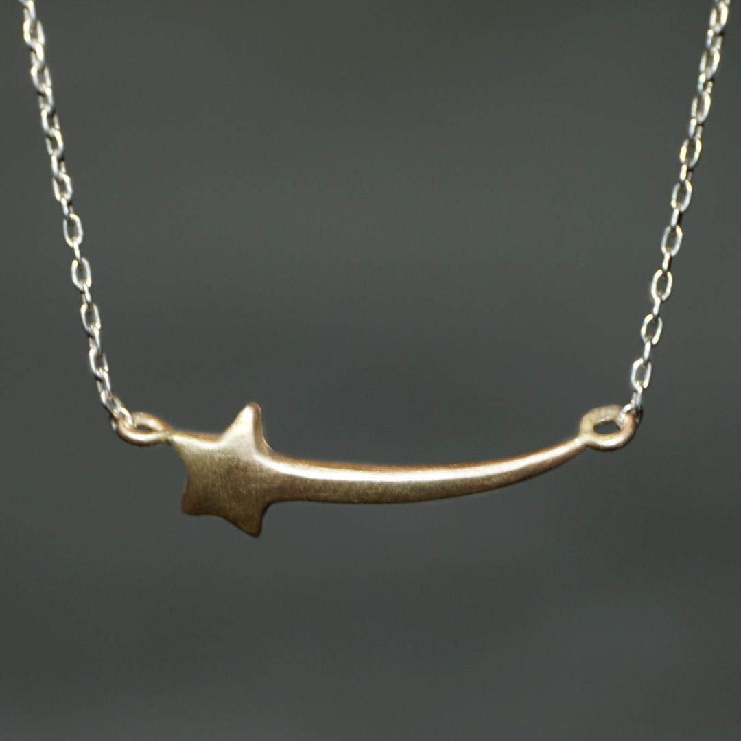 Shooting Star Necklace - Etsy