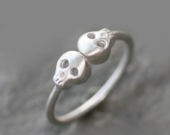 Baby Skull Ring in Sterling Silver | Etsy