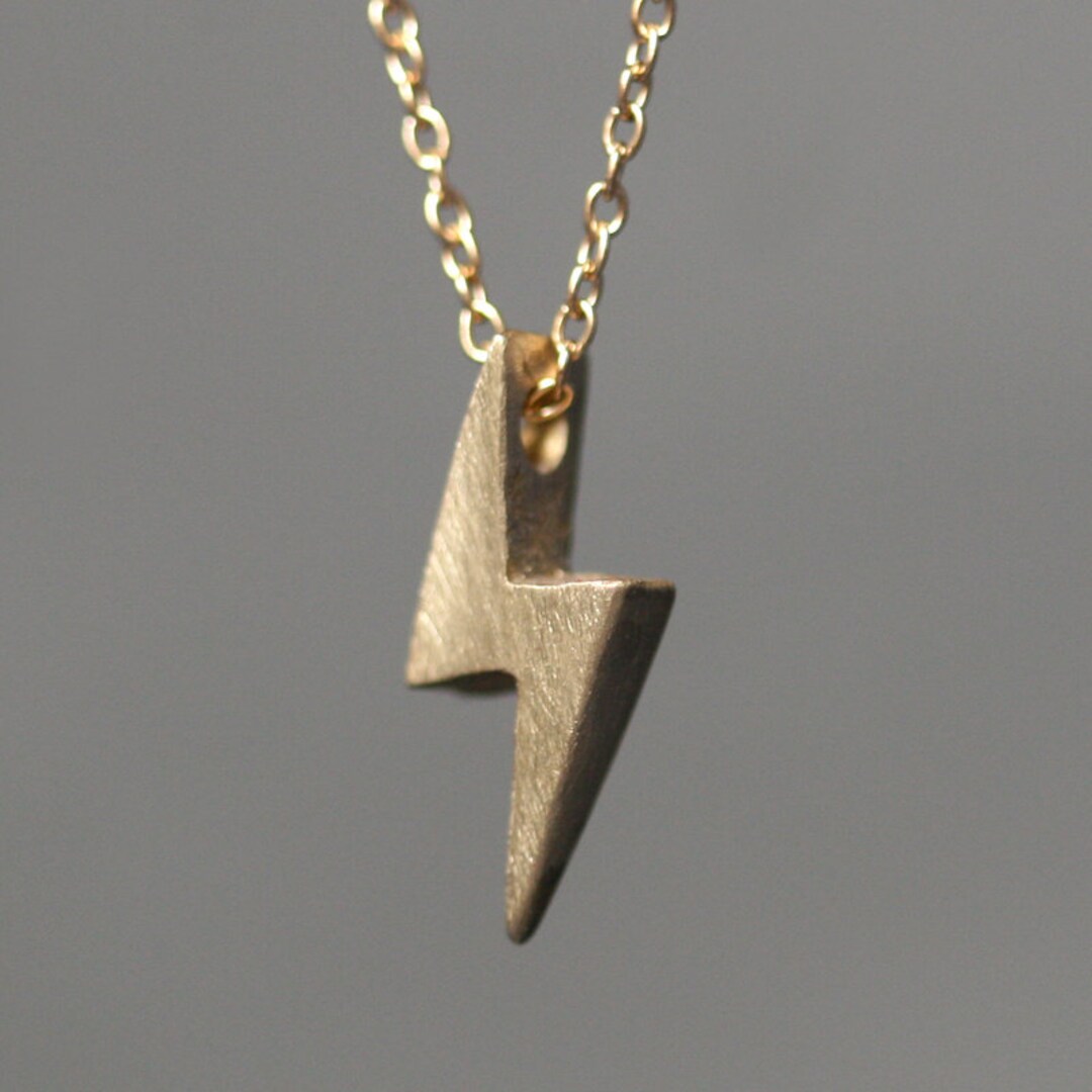 Lightening Bolt Necklace - Etsy
