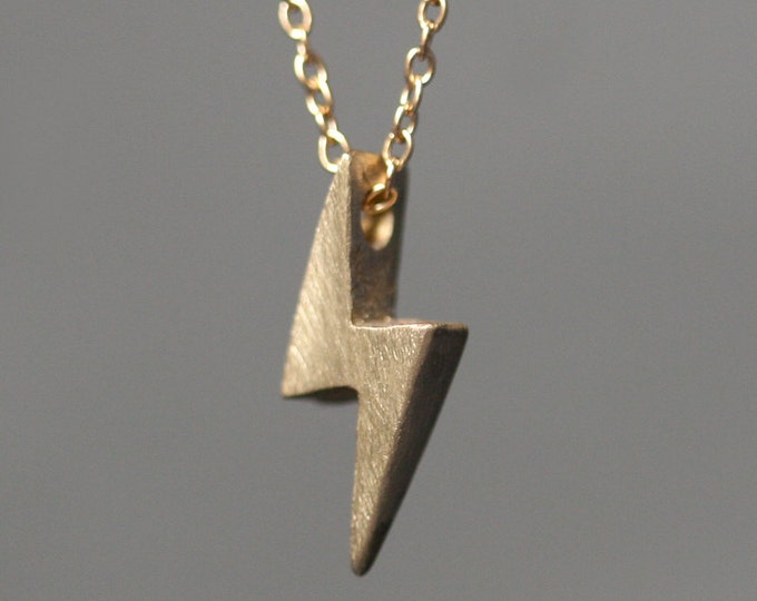 Lightening Bolt Necklace - Etsy