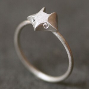 Fox Ring in Sterling Silver With Diamonds - Etsy