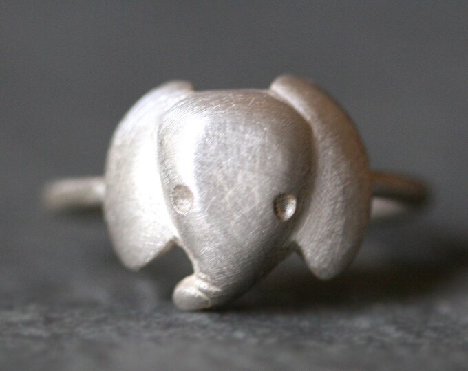 Baby Elephant Ring in Sterling Silver - Etsy