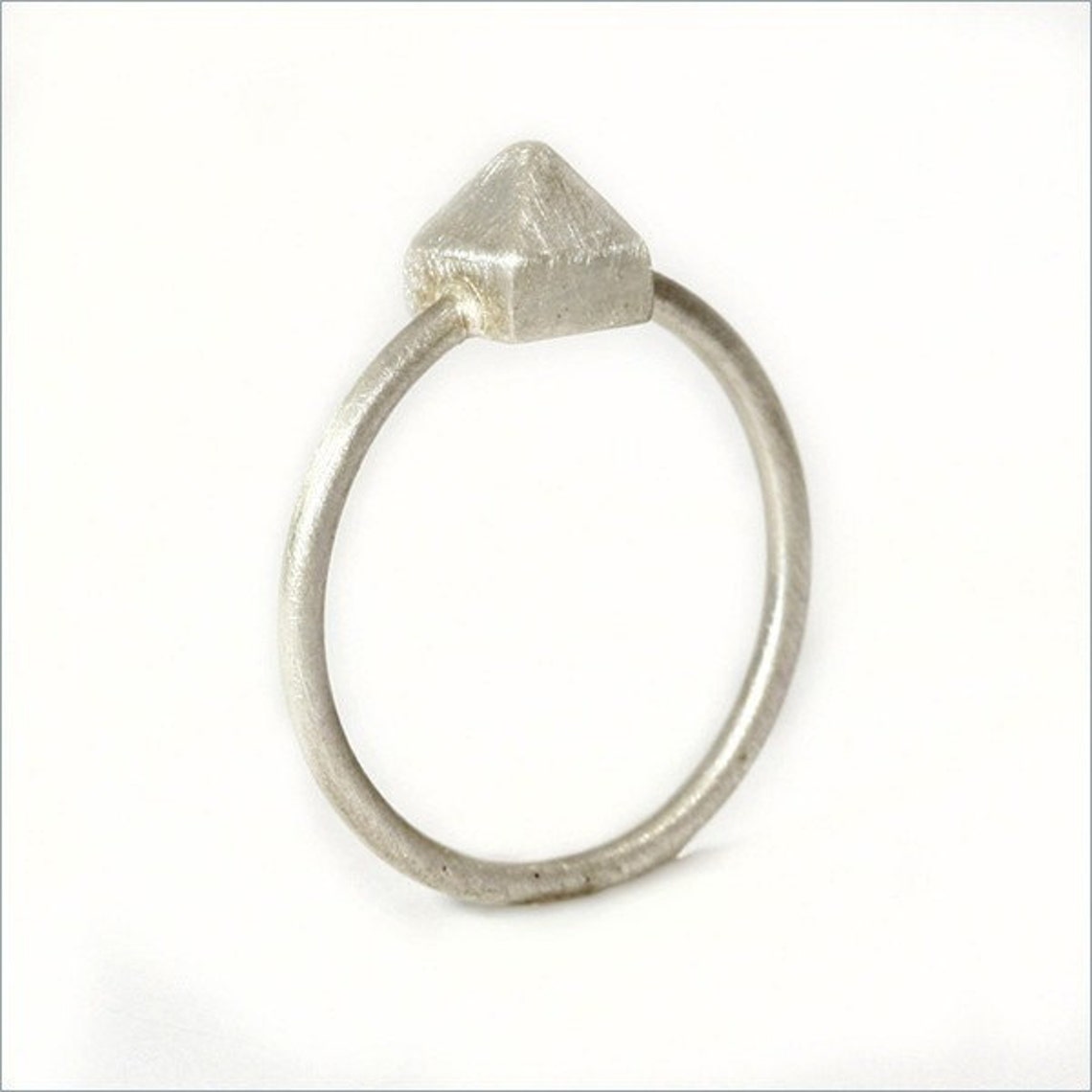 Pyramid Ring in Sterling Silver - Etsy