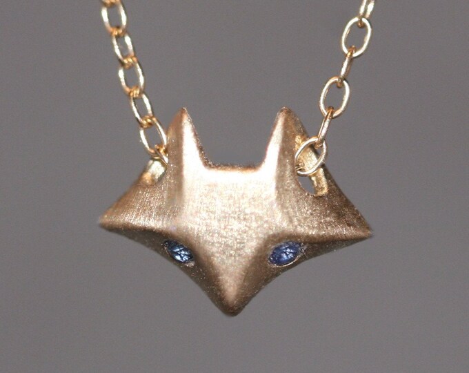 Fox Necklace in Gold With Gemstones - Etsy