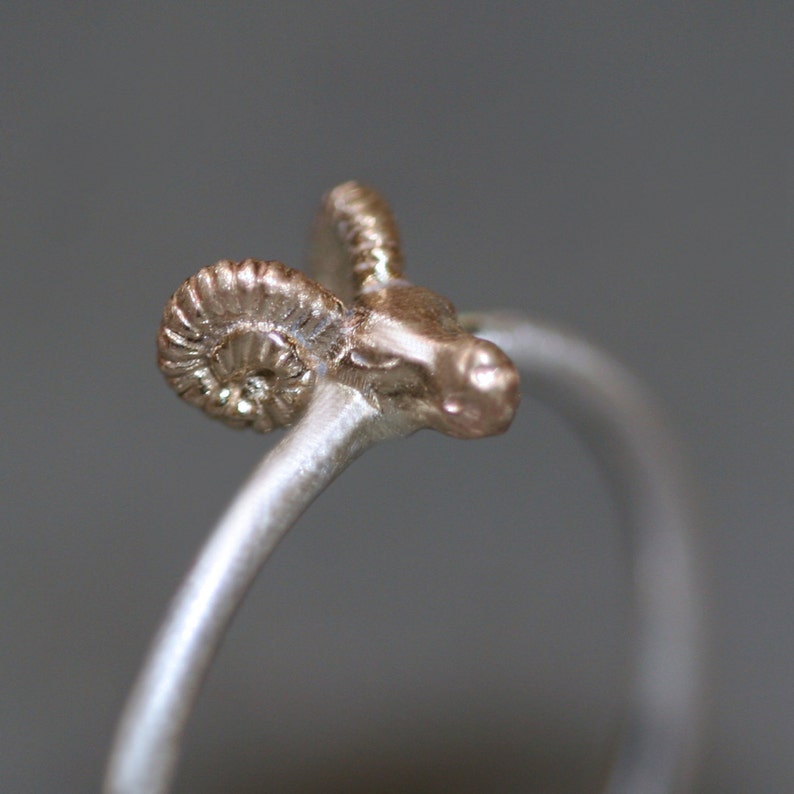 Ram Ring in 14K and Sterling Silver | Etsy