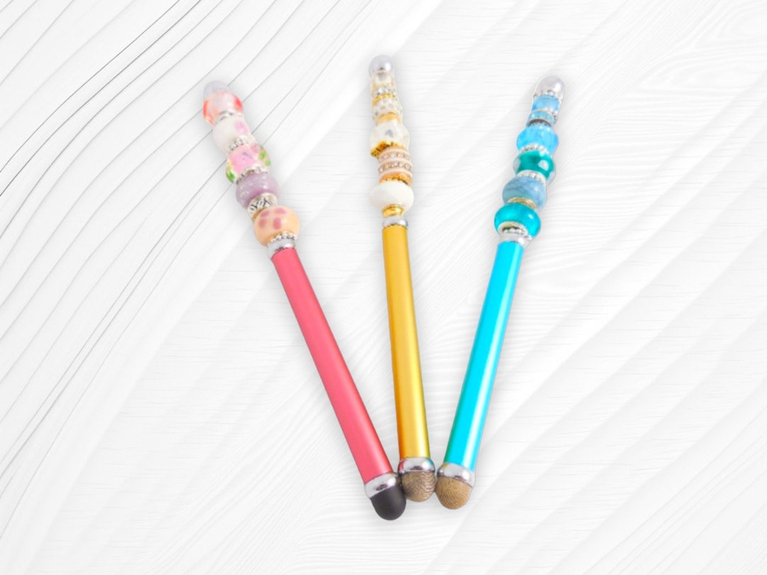 Beaded Stylus Blue Green Yellow Purple Pink Black/white Turquoise Red ...