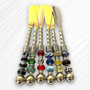 Beaded Twisted Canape / Butter Knife Various Colors - Etsy