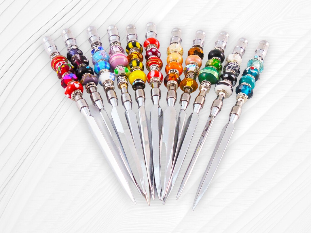 Pretty Beaded Letter Opener Modern Shape Variety of Colors - Etsy