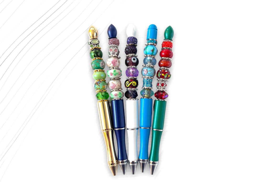 Beaded Metal Pen Variation of Colors of Beads and is Perfect for ...
