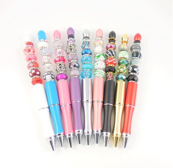 Beaded Metal Pen Variation of Colors of Beads and is Perfect | Etsy