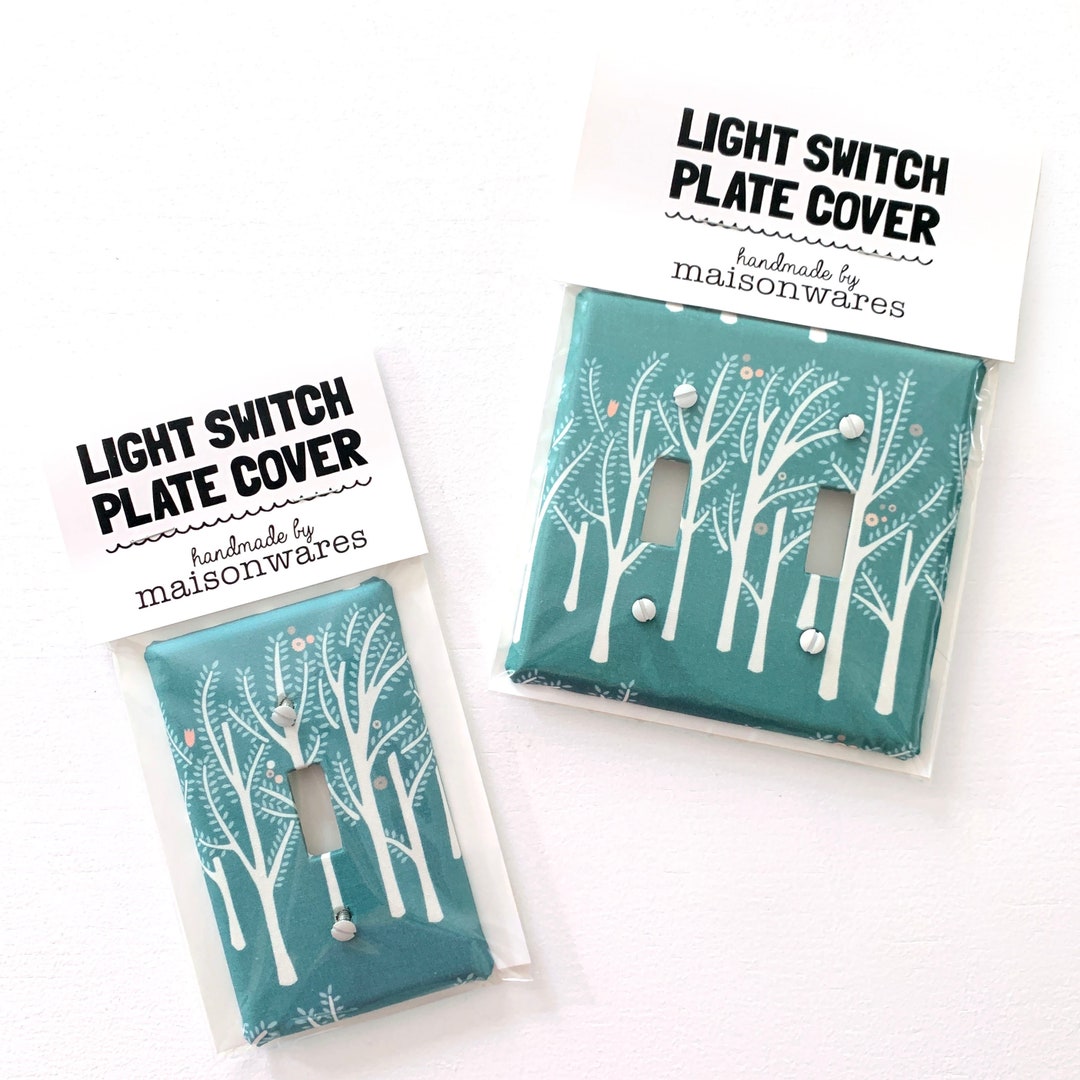 Fabric Covered Light Switch Plate Cover - All Styles - Double, Triple ...