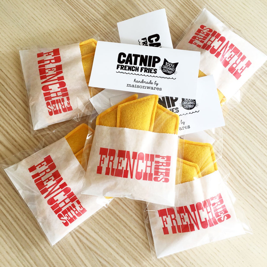 Catnip French Fries - 3 Pack - Cat Toy, Cat Treat - Ready to Ship, Gift ...