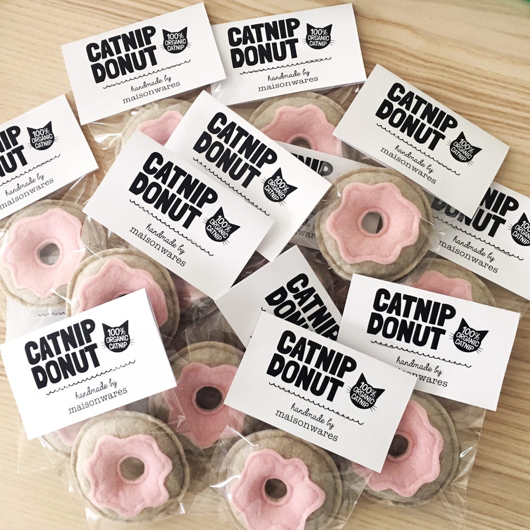 Catnip Donut Toy for Cats, Gift for Cat Lover, Cat Lady, Frosted ...
