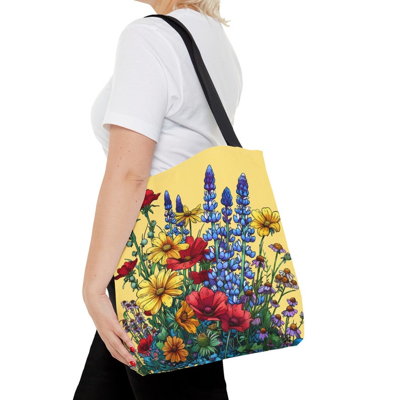 Wildflower Tote Bag - Comic Book Style - Etsy