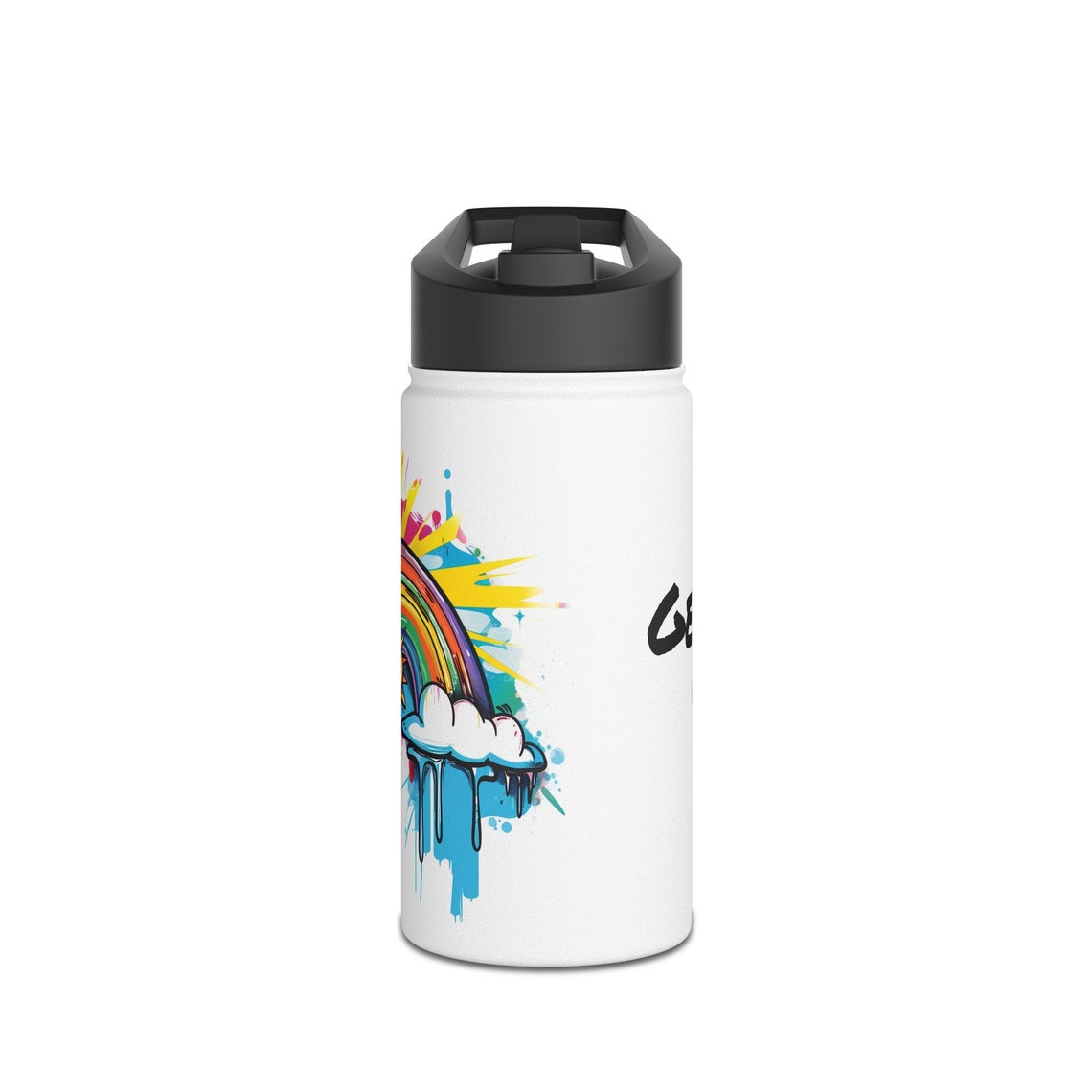 Genesis 9:13 Graffiti Rainbow Stainless Steel Water Bottle, Standard ...