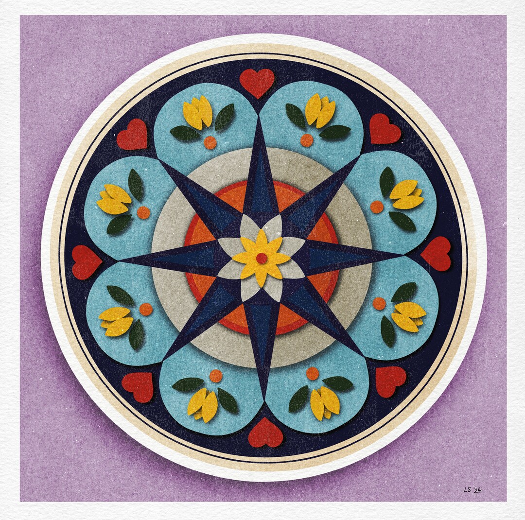 Nautical Star Hex Sign - Etsy