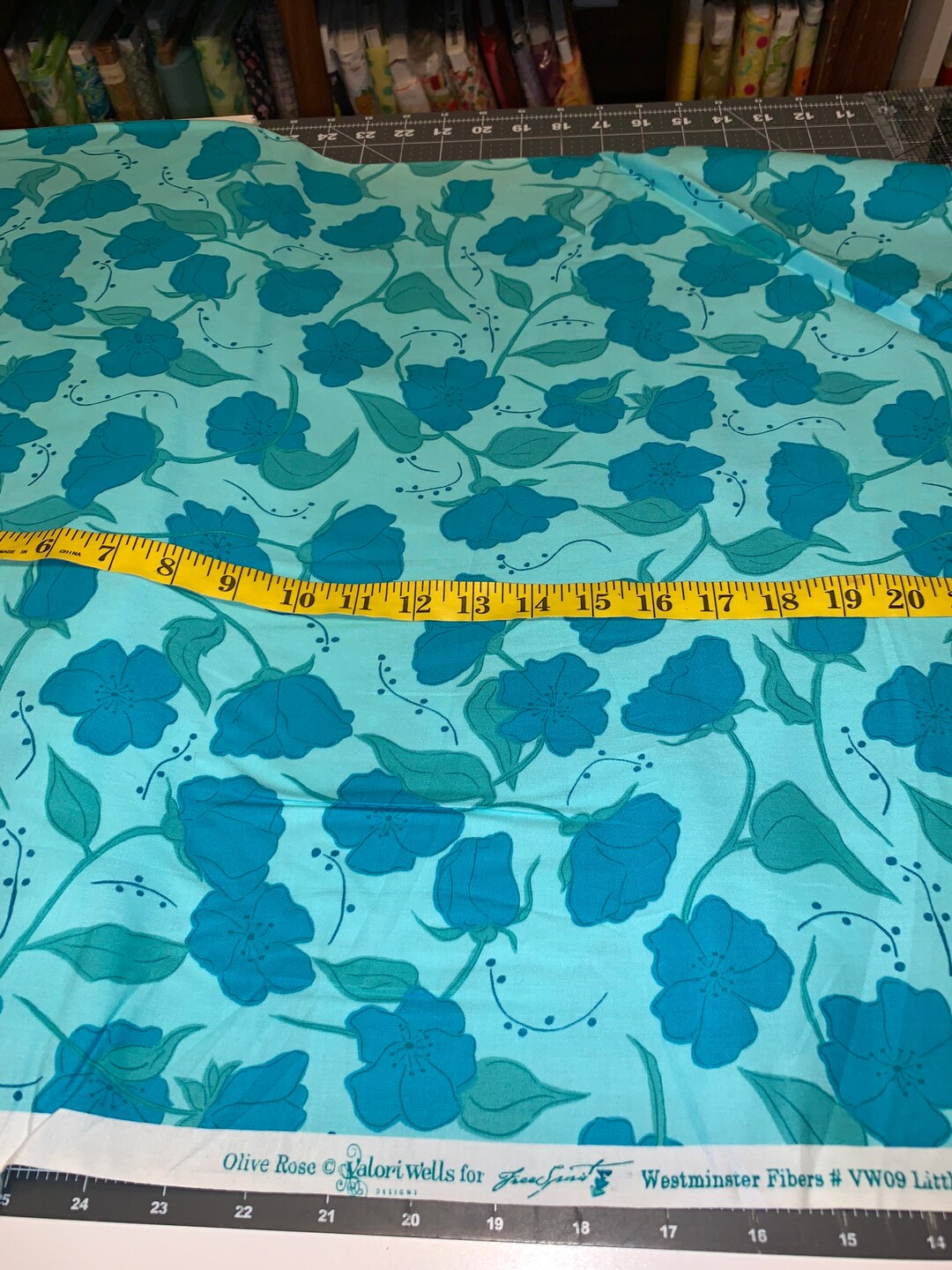 Olive Rose, Blue Valorie Wells for Free Spirit, VW09 Little Roses Sold ...