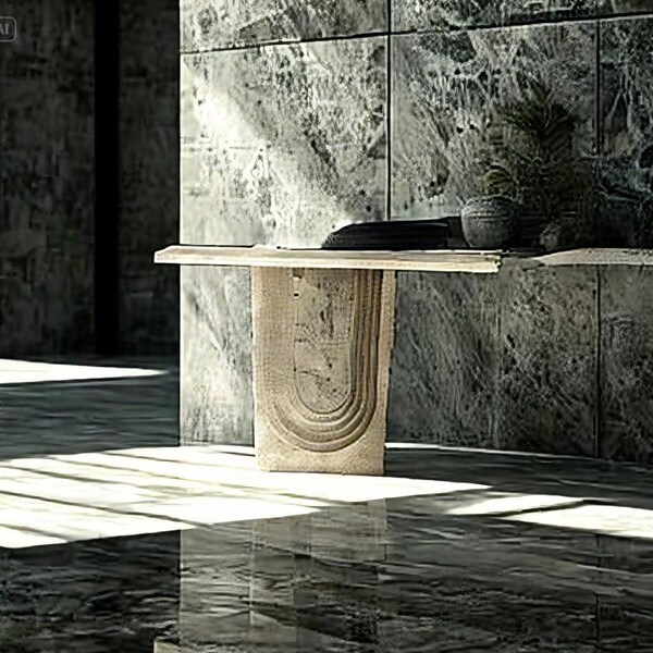 Travertine Console - Etsy