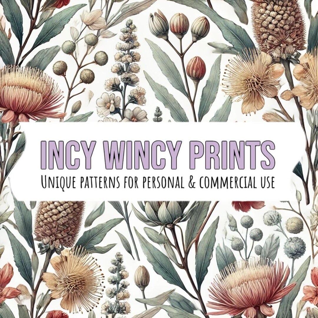 Australian Native Floral Soft Colours Seamless Digital Pattern - Etsy