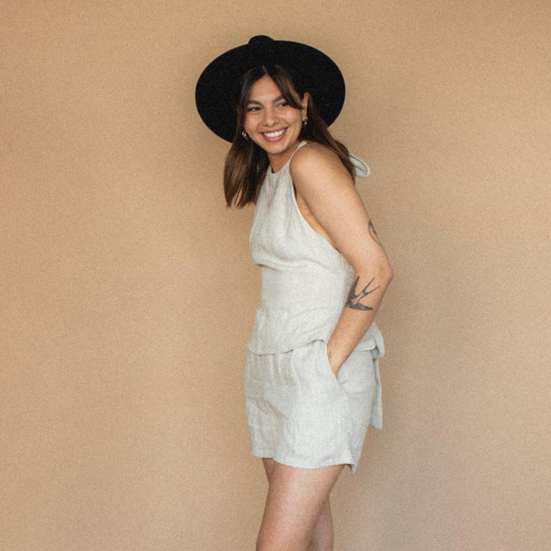 Ellyn Top Sewing Pattern PDF – Beginner-friendly Low Back Halter Top ...