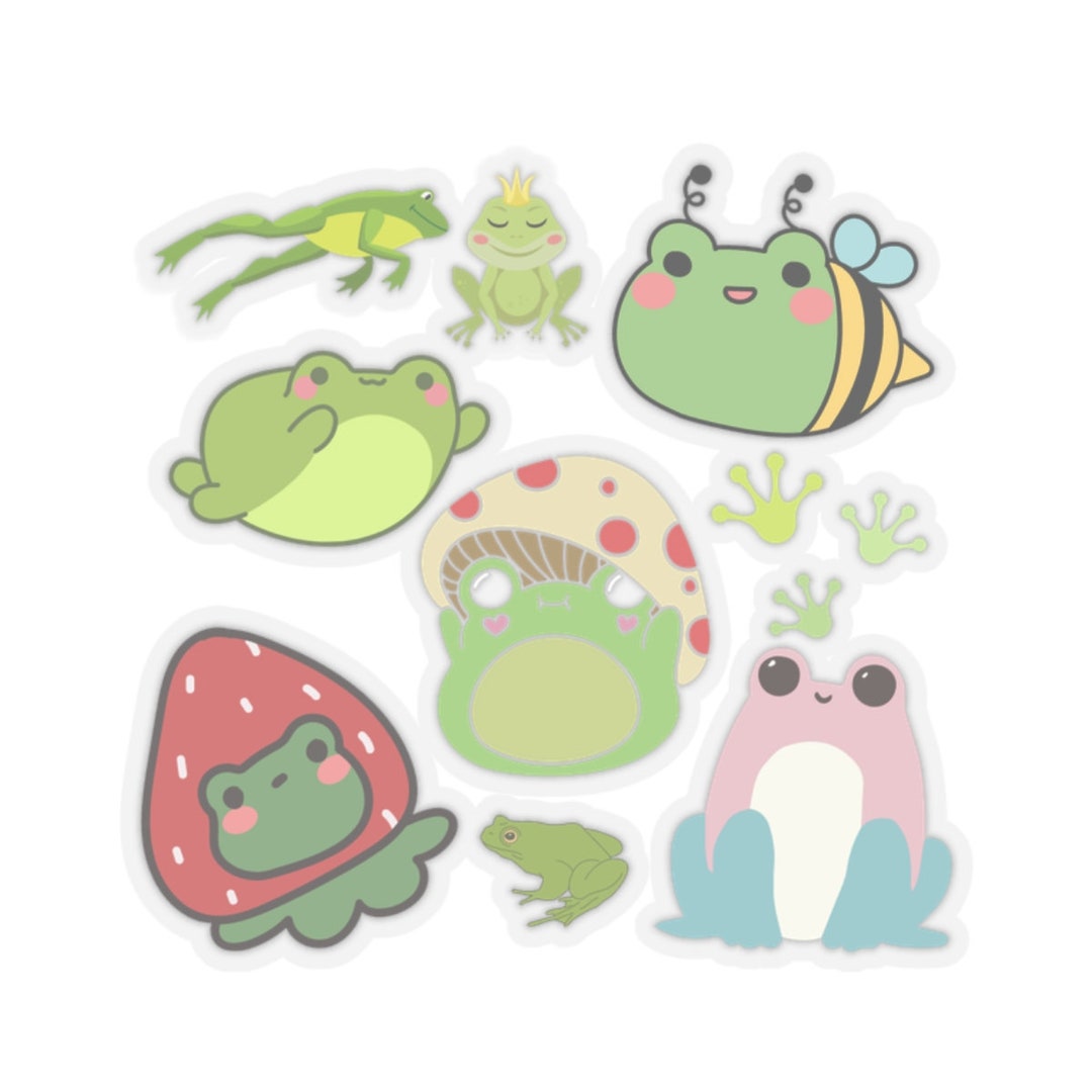 Frogs Kiss-cut Stickers Laptop Decal Phone Sticker Matching Funny Fun ...