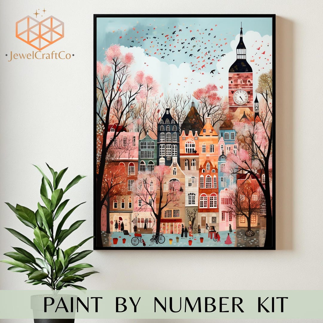Paint by Number Kit, Naive London Cityscape, Bohemian Painting ...