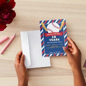 Baseball Themed Birthday Party Invitations - Etsy