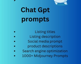 Open Ai Chat Gpt Prompts for Etsy, Master Resell Rights & Private Label ...