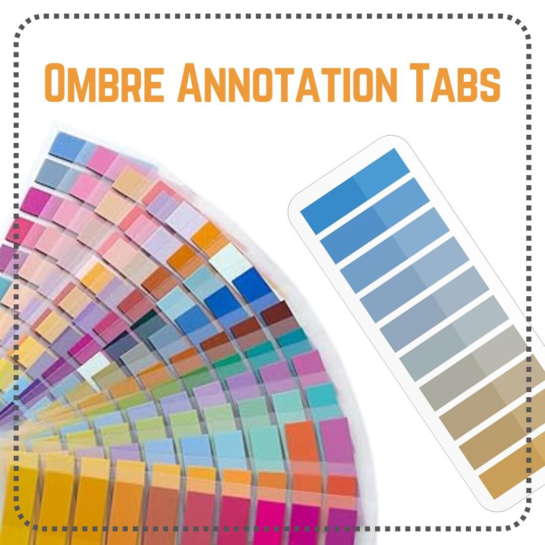Ombre Annotation Sticky Tabs | Book Annotation Supplies | Reading ...