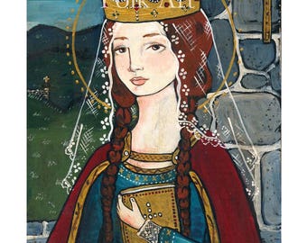 St. Margaret of Scotland Art Print Catholic Patron Saint of Scotland ...