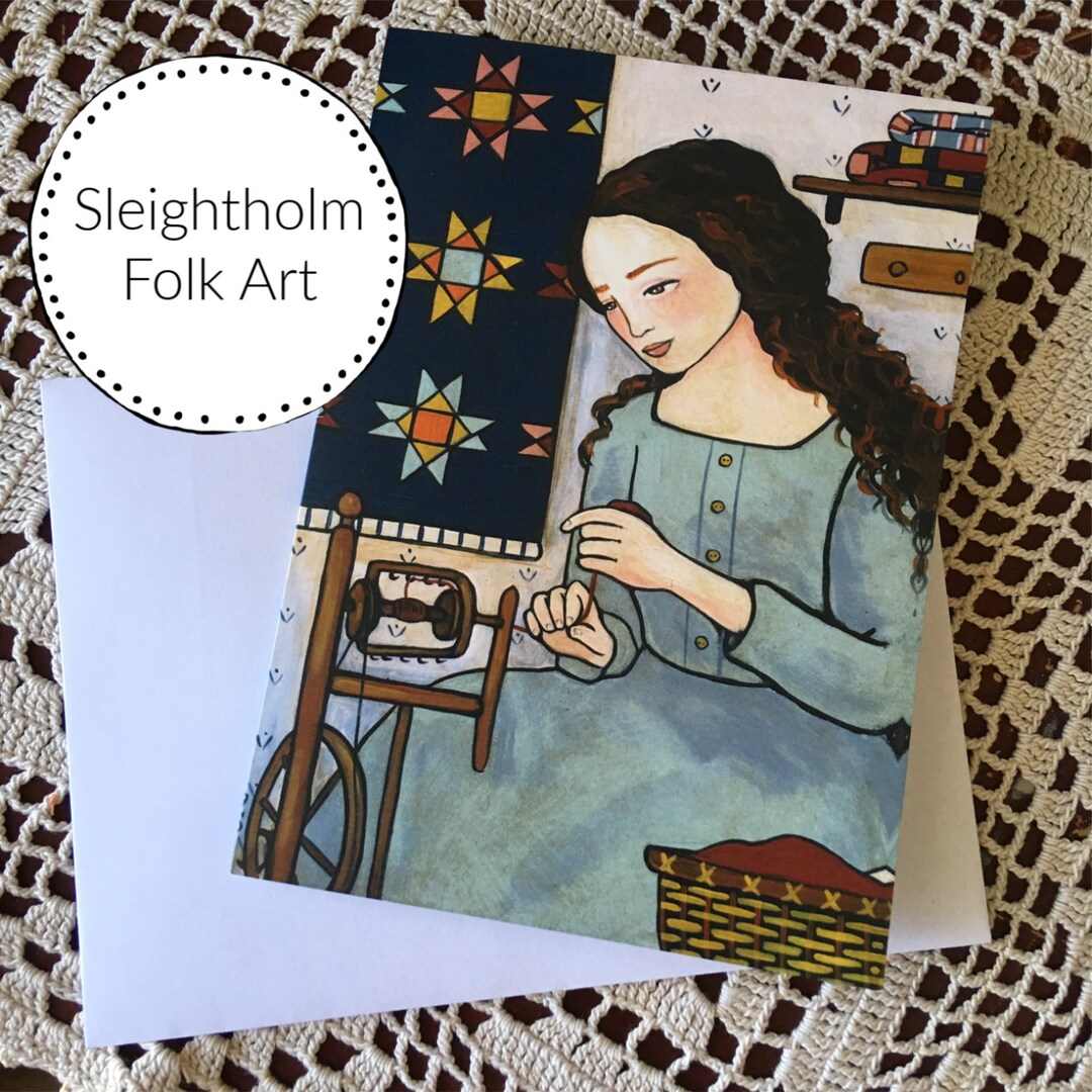 Contented Spinner 5x7 Notecard - Etsy