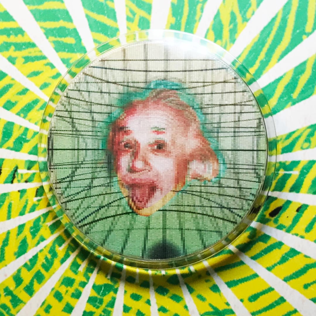 Albert Einstein Lenticular Animated Badge - Etsy