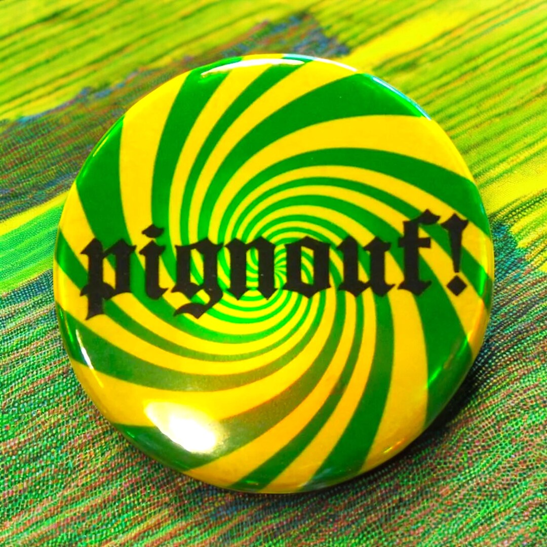 Holographic Badge - Pignouf - Old and Funny French Insult - 44mm - Etsy