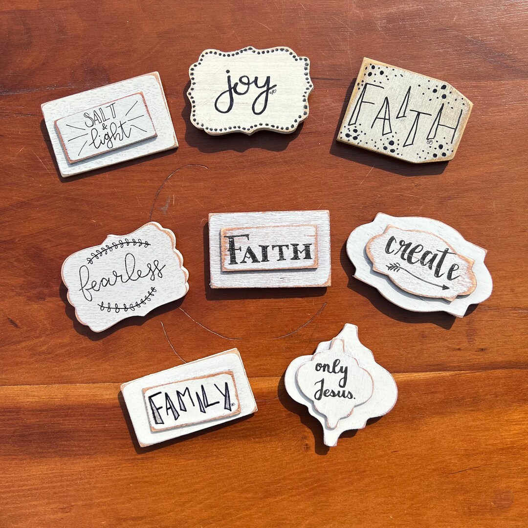 Scripture Inspired Hand Lettered Magnets | Handmade, Crafted, Wooden ...