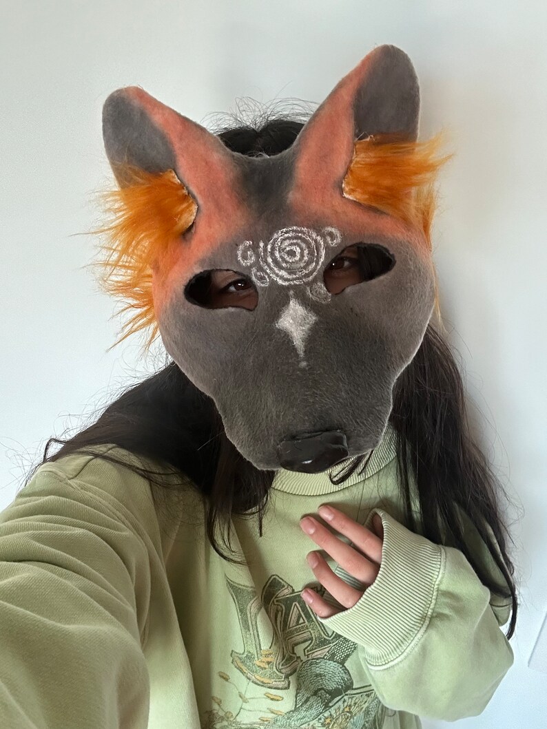 Cross Fox Mask With Markings - Etsy