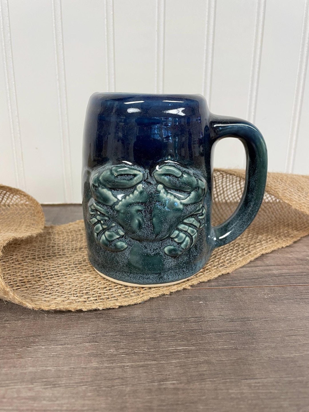 Chesapeake Blue Crab Mug, Handmade Pottery - Etsy